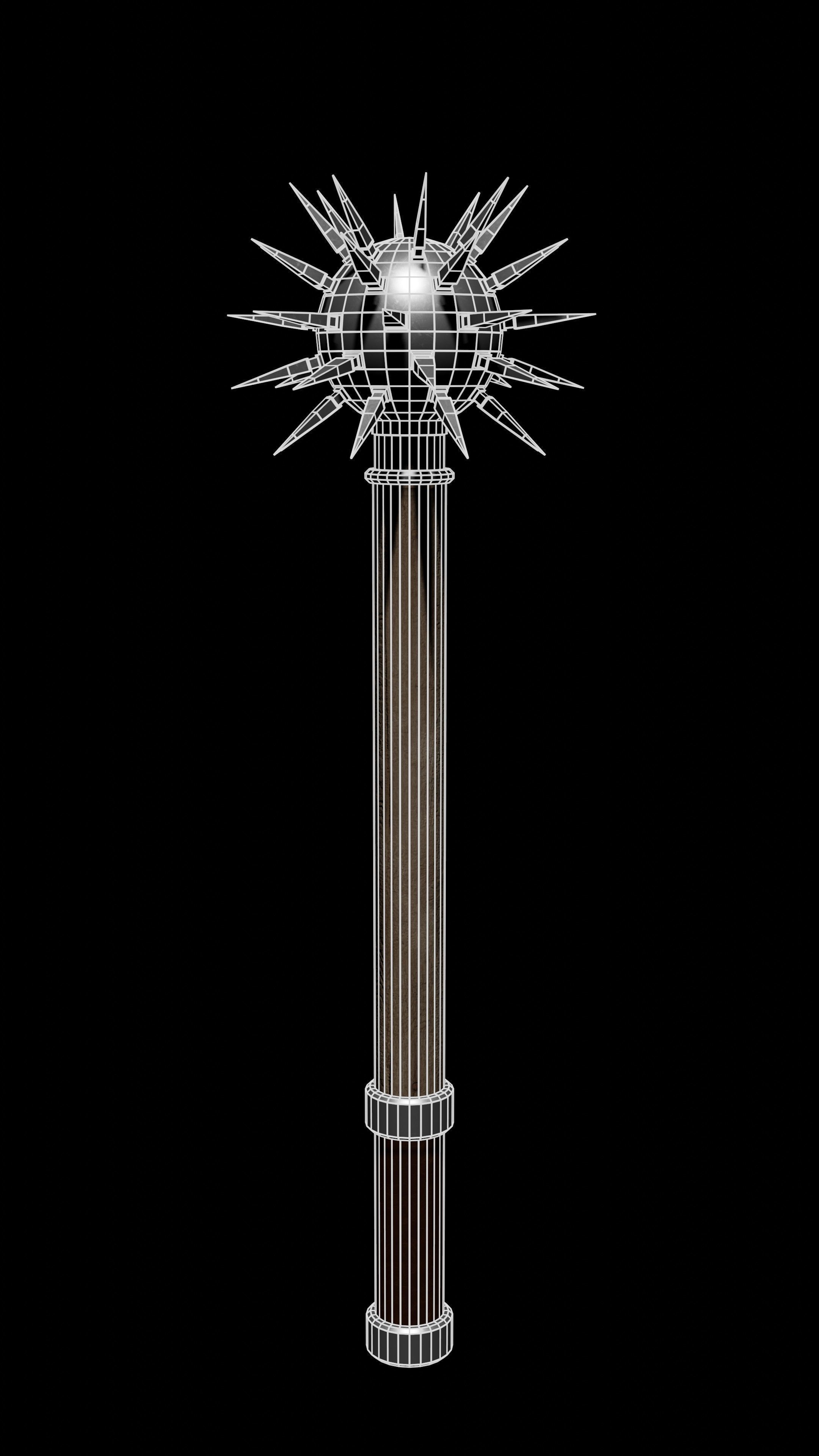 3D model Realistic maces with textures - 5 different maces VR / AR ...