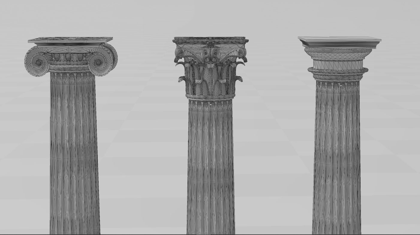 Basic Greek Columns 3d printing 3D model 3D printable | CGTrader