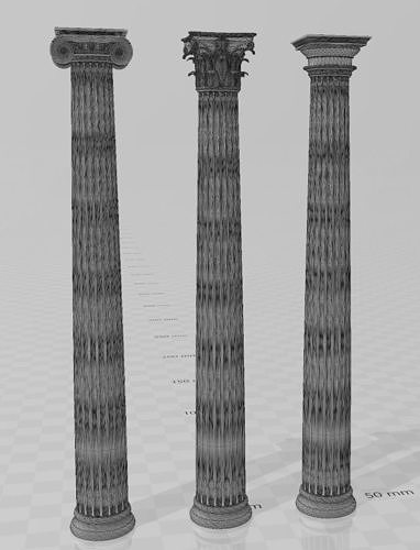 Basic Greek Columns 3d printing 3D model 3D printable | CGTrader