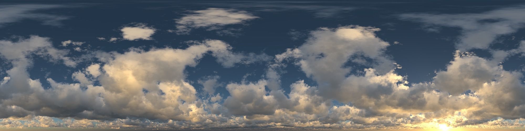 Skydome HDR - Cloudy Cumulus Sunset - 1 Texture | CGTrader