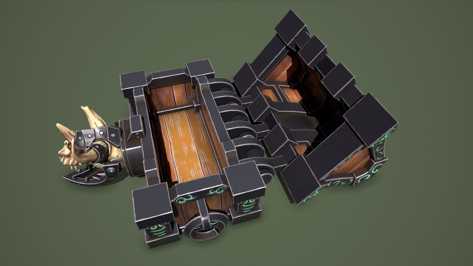 3D model Rune chest VR / AR / low-poly | CGTrader