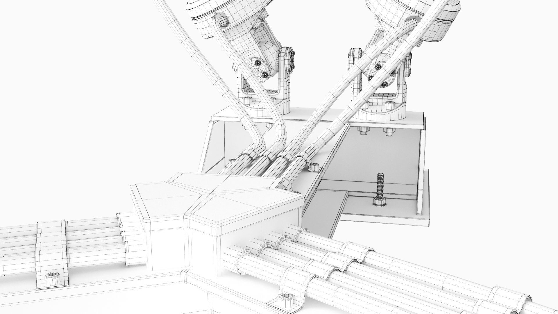 Hexapod Platform 3D model | CGTrader
