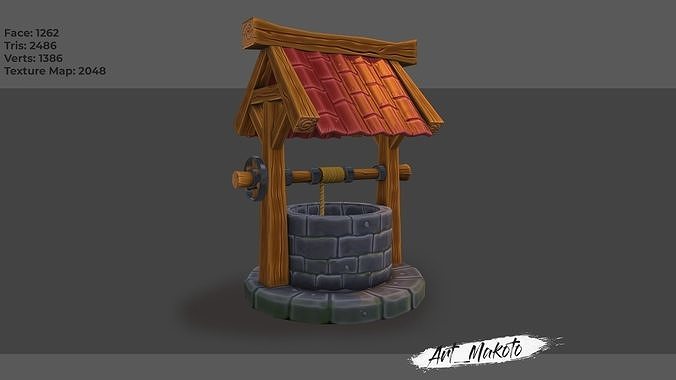 3D model Stylized Well VR / AR / low-poly | CGTrader