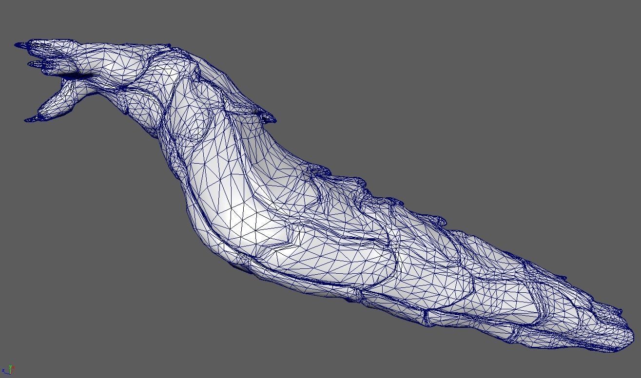 3D model Dhole - Lovecraft Worm Monster VR / AR / low-poly | CGTrader