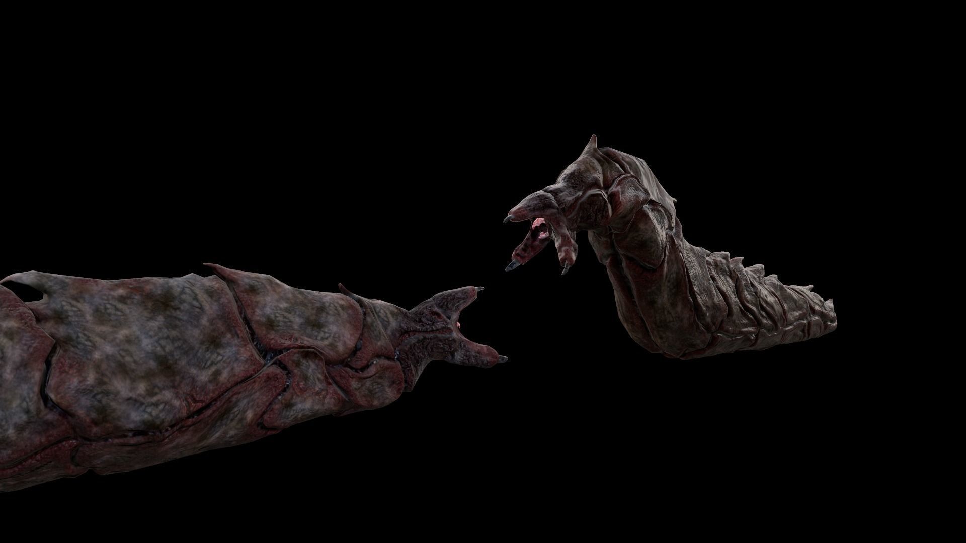 3D model Dhole - Lovecraft Worm Monster VR / AR / low-poly | CGTrader