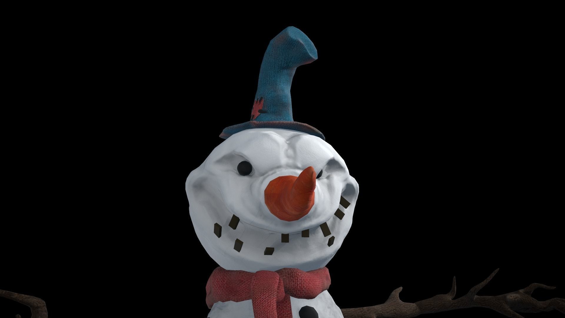 3D model Creepy Snowman - Nightmare Monster VR / AR / low-poly | CGTrader