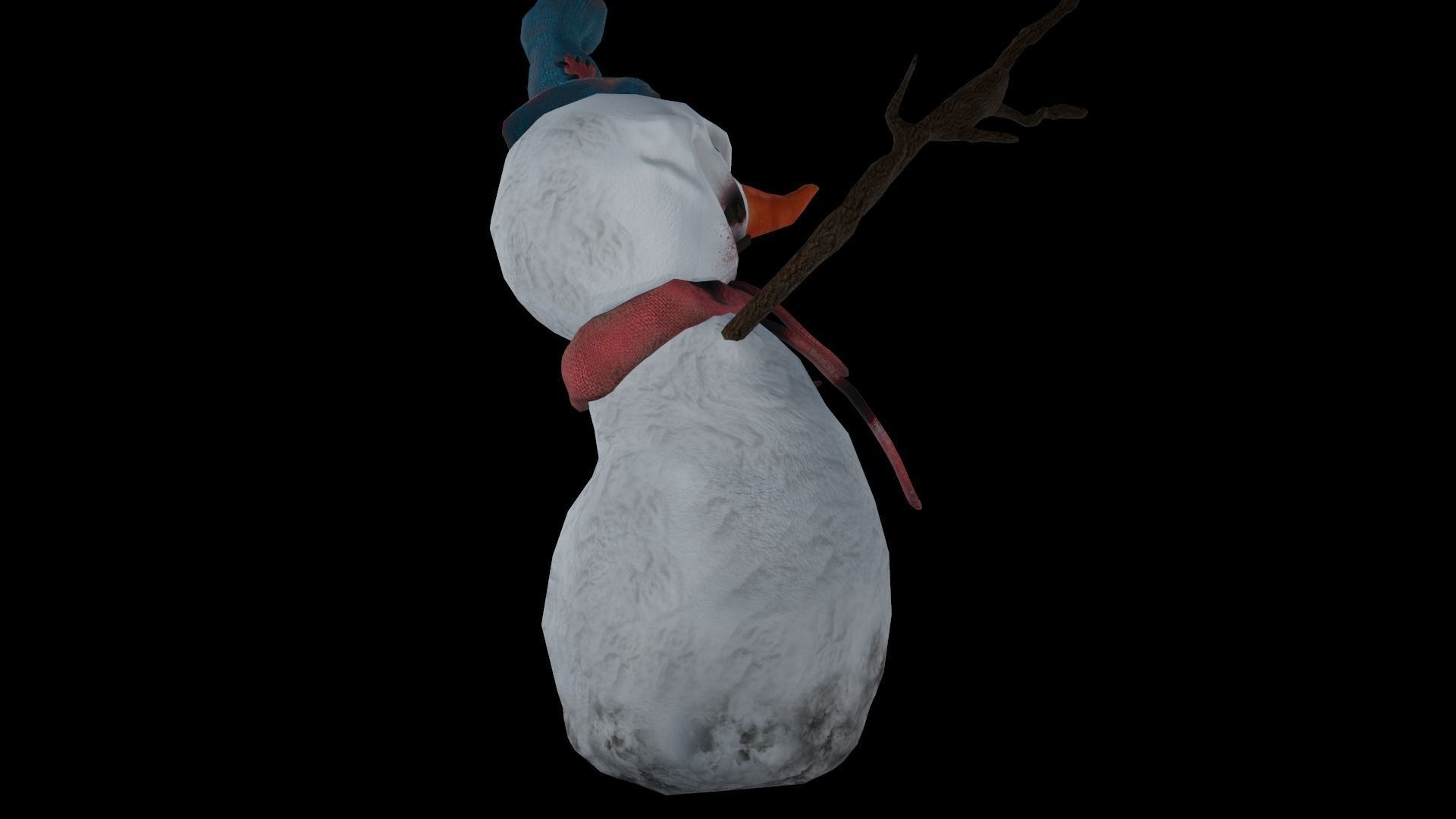 3D model Creepy Snowman - Nightmare Monster VR / AR / low-poly | CGTrader