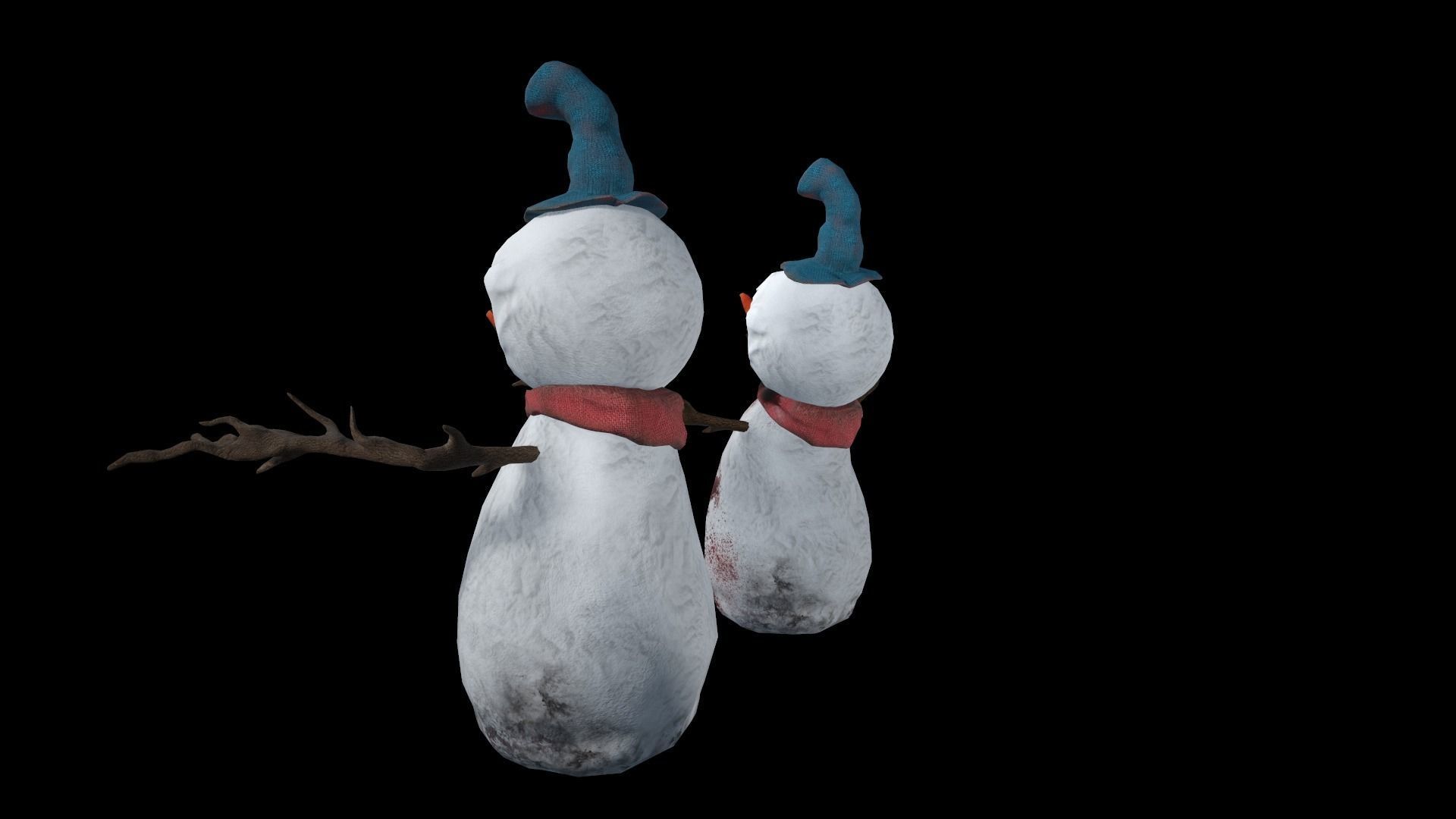 3D model Creepy Snowman - Nightmare Monster VR / AR / low-poly | CGTrader