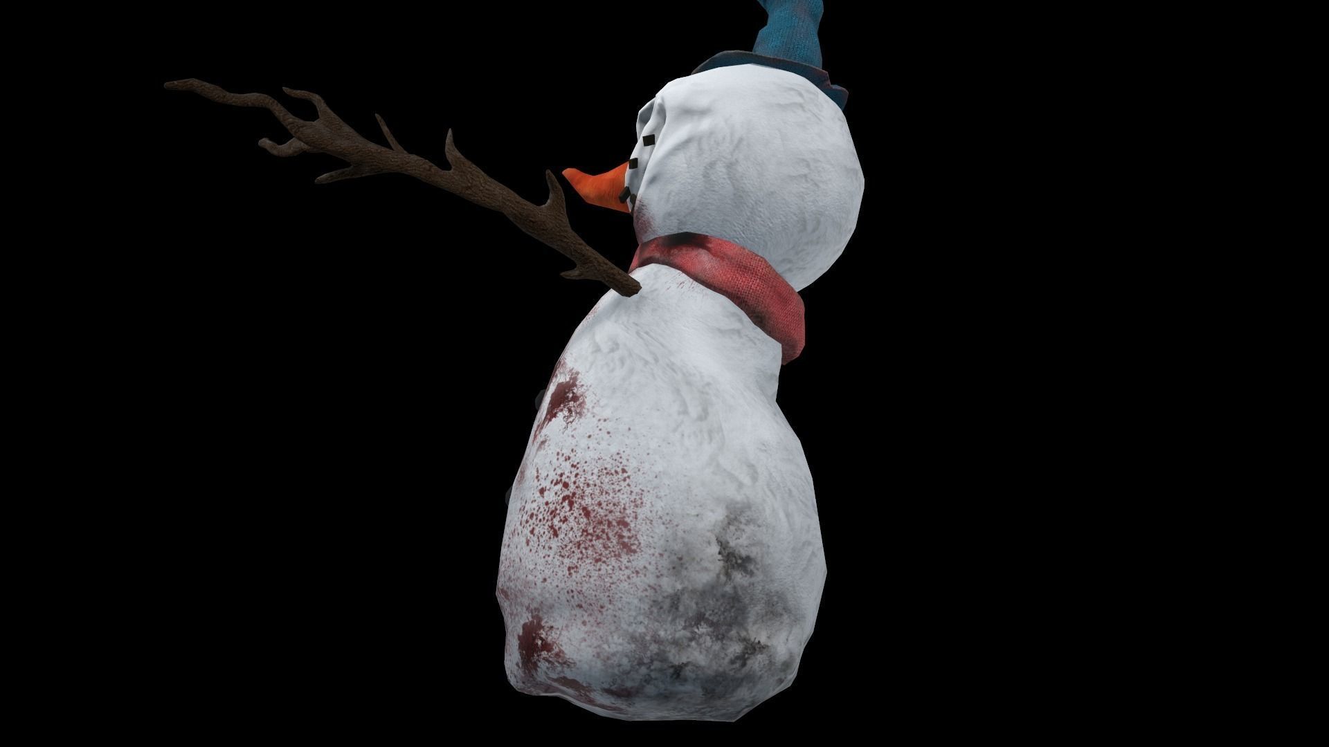3D model Creepy Snowman - Nightmare Monster VR / AR / low-poly | CGTrader