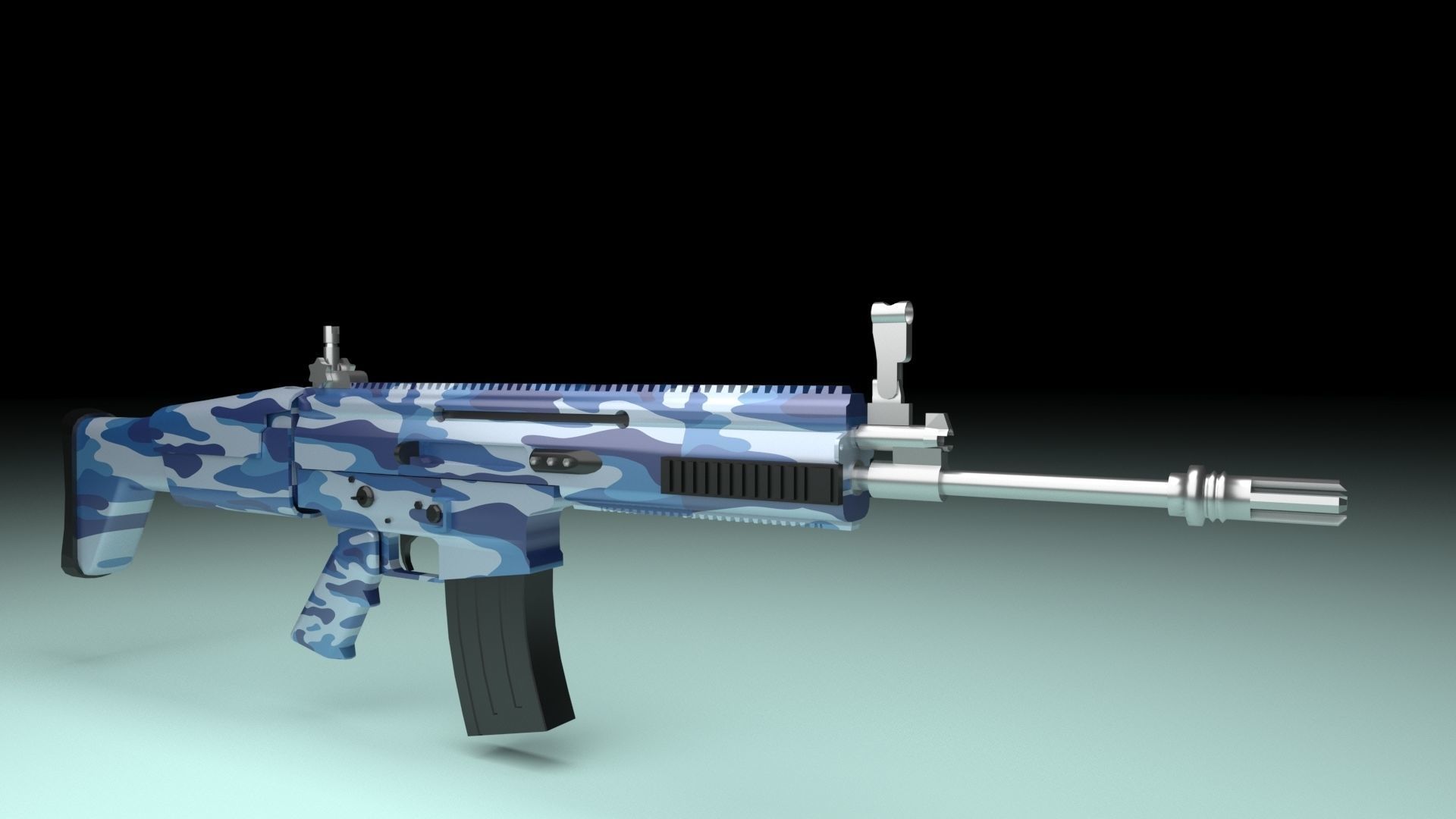 3D model SCAR L GUN VR / AR / low-poly | CGTrader