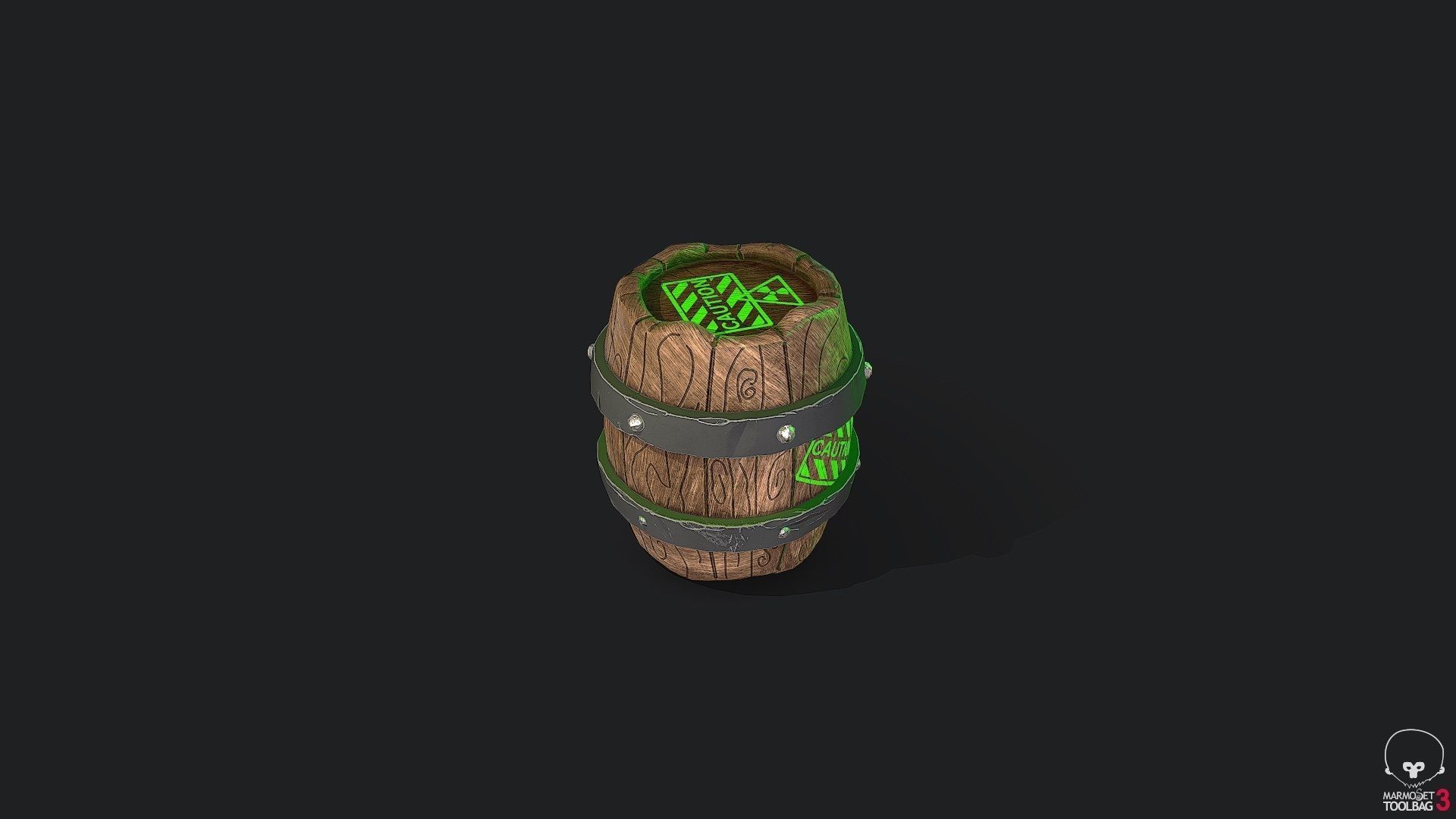 Barrel game asset 3D model | CGTrader