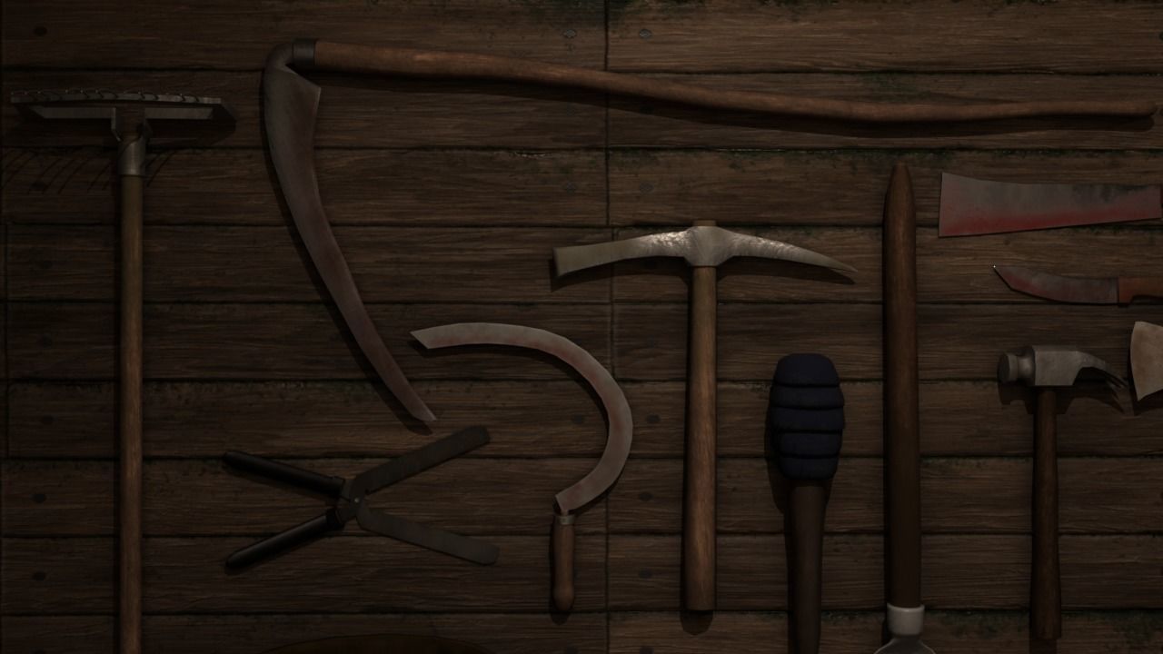3D model Horror farm tools asset VR / AR / low-poly | CGTrader