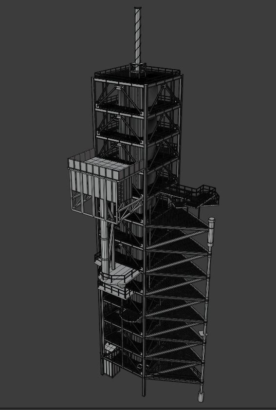 3D model Rocket Launch Tower VR / AR / low-poly | CGTrader