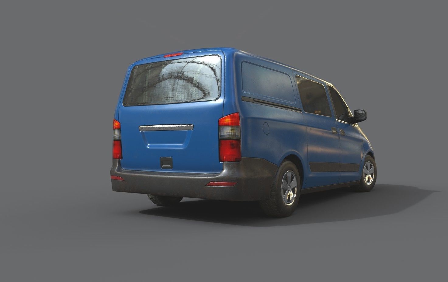 3D model Generic Minivan Blue VR / AR / low-poly | CGTrader