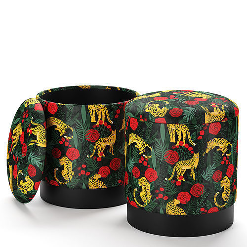 Pouf Loft concept Bright PUF Print 3D model | CGTrader