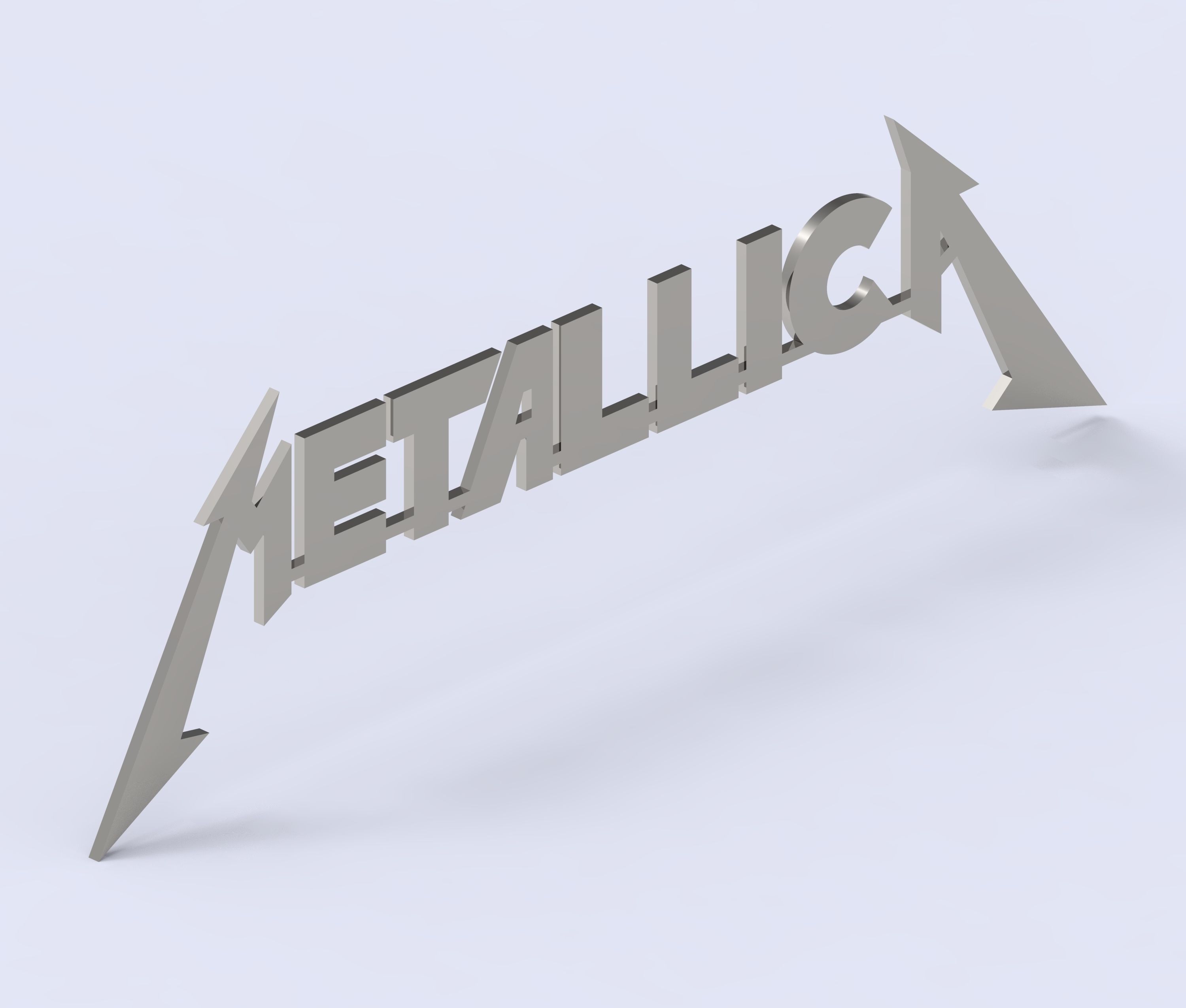 Metallica Logo for 3D print and laser cutting from sheet metal 3D model ...