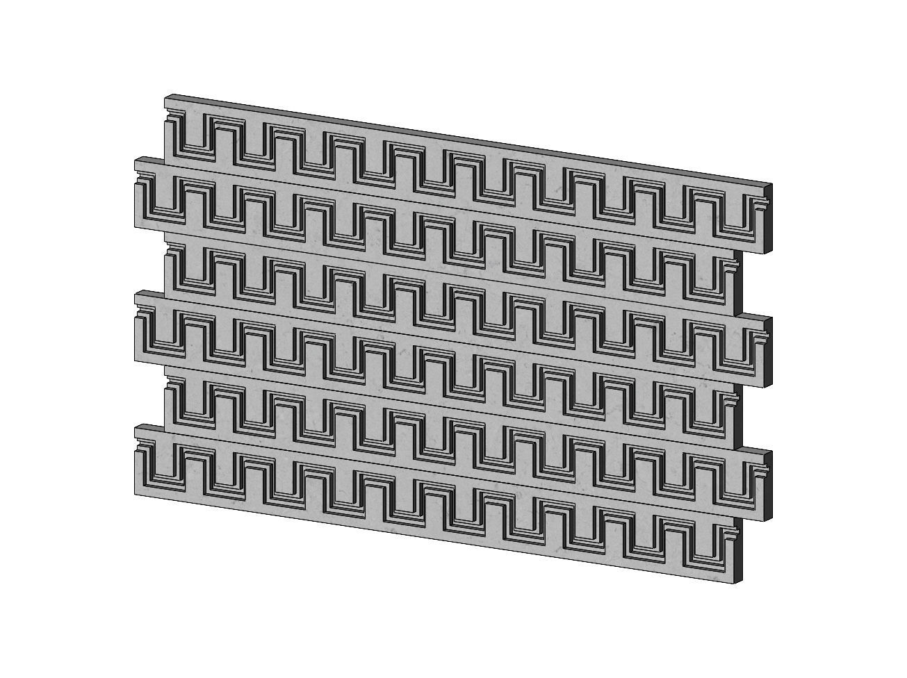 Greek key frieze panels for plaster and wood working 3D model 3D ...