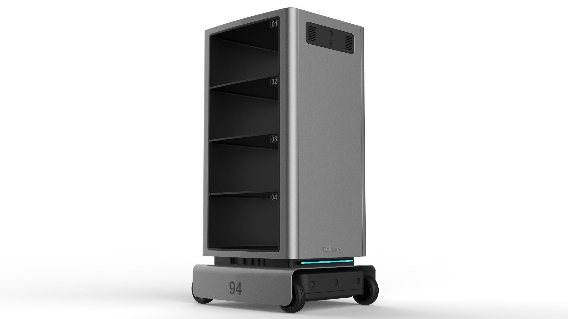 Generic Delivery Robot 01 3 Trays 3D model | CGTrader