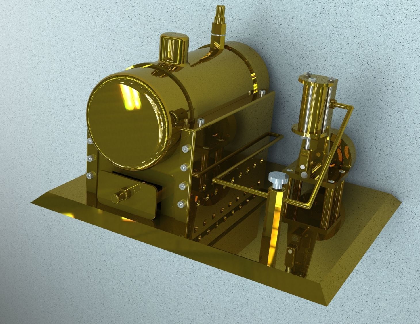 3D Steam engine | CGTrader