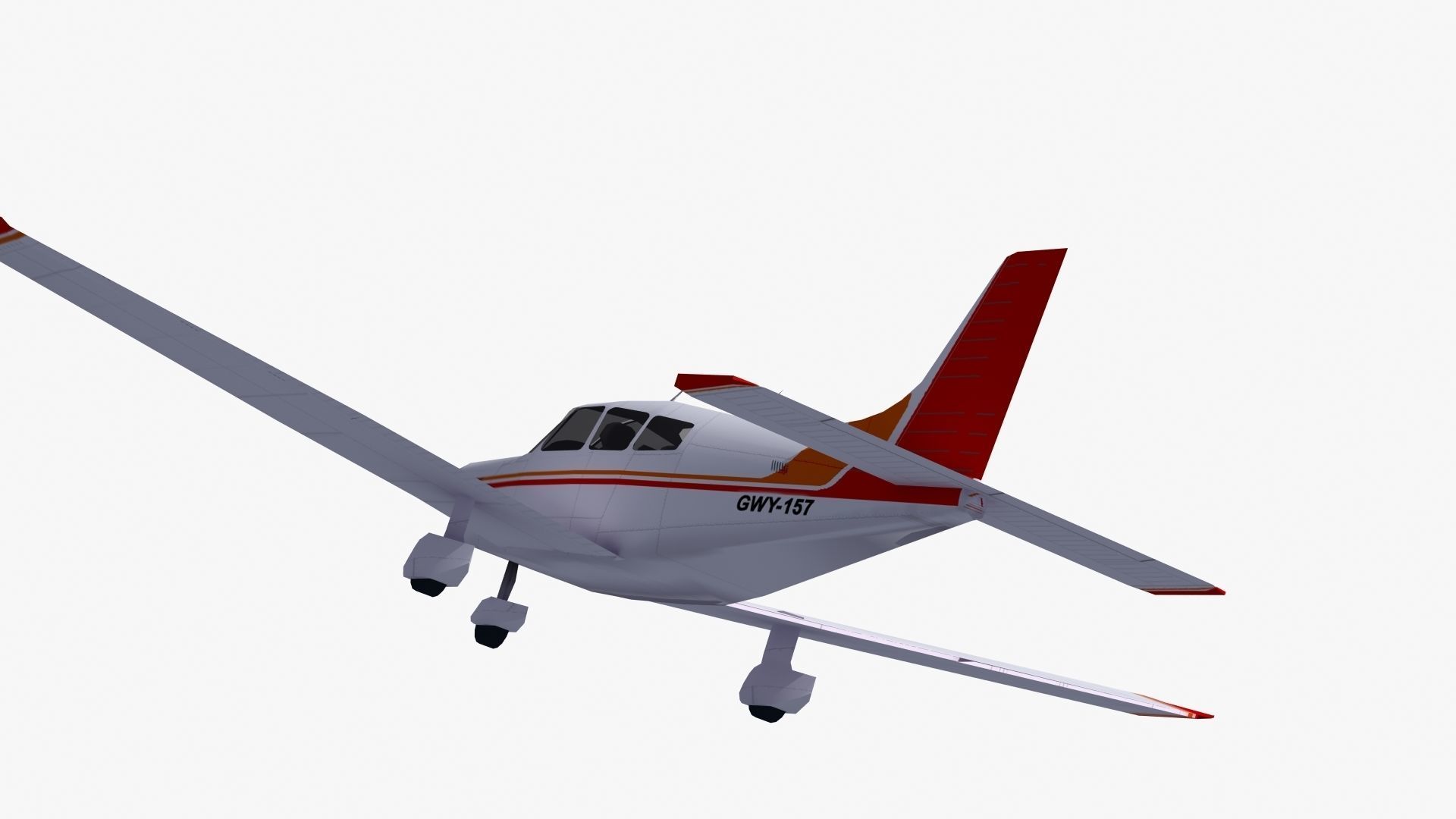 3D model Piper Cherokee Light Aircraft VR / AR / low-poly | CGTrader