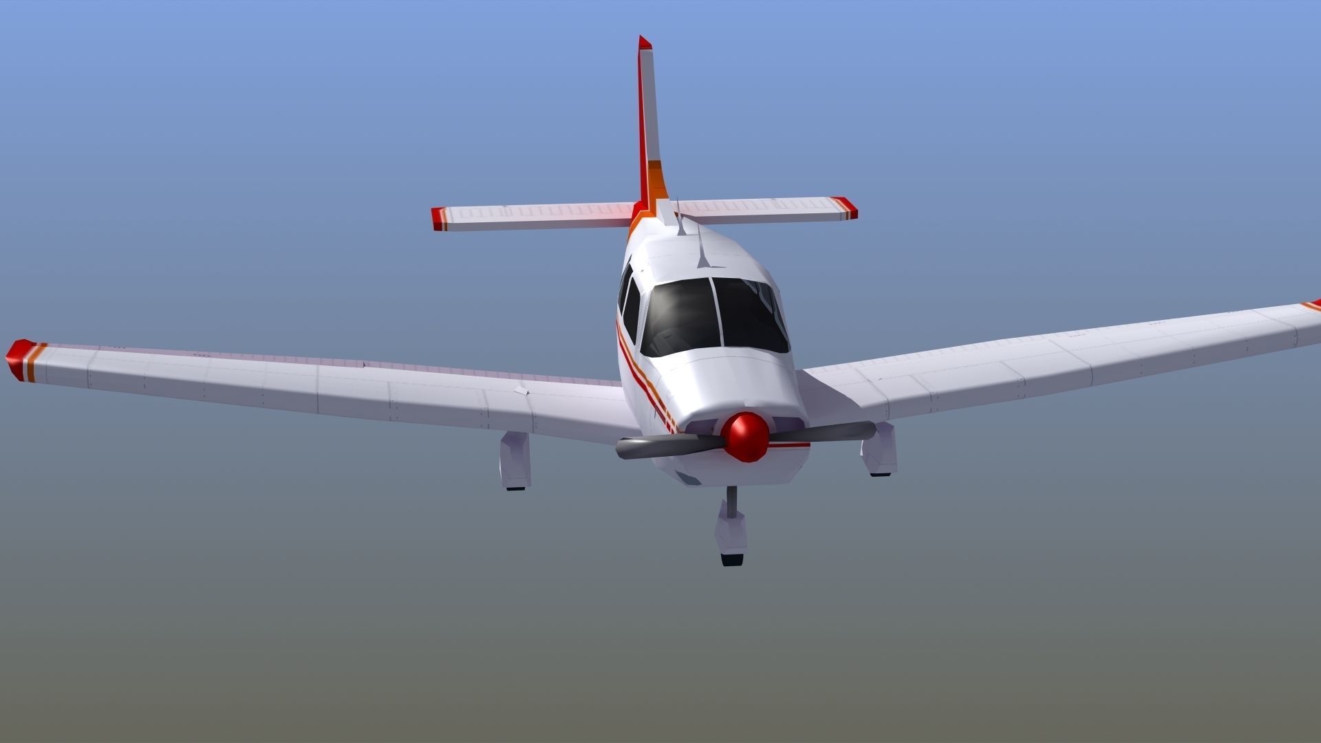 3D model Piper Cherokee Light Aircraft VR / AR / low-poly | CGTrader