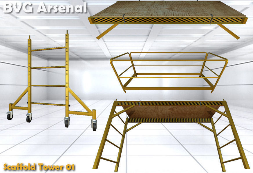 3D model Modular Scaffold - HQ VR / AR / low-poly | CGTrader