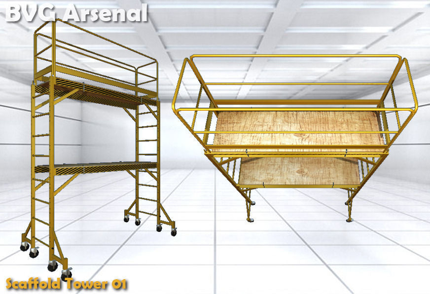 3D model Modular Scaffold - HQ VR / AR / low-poly | CGTrader