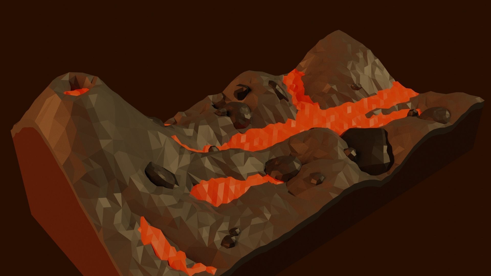 3D model Volcano Board VR / AR / low-poly | CGTrader