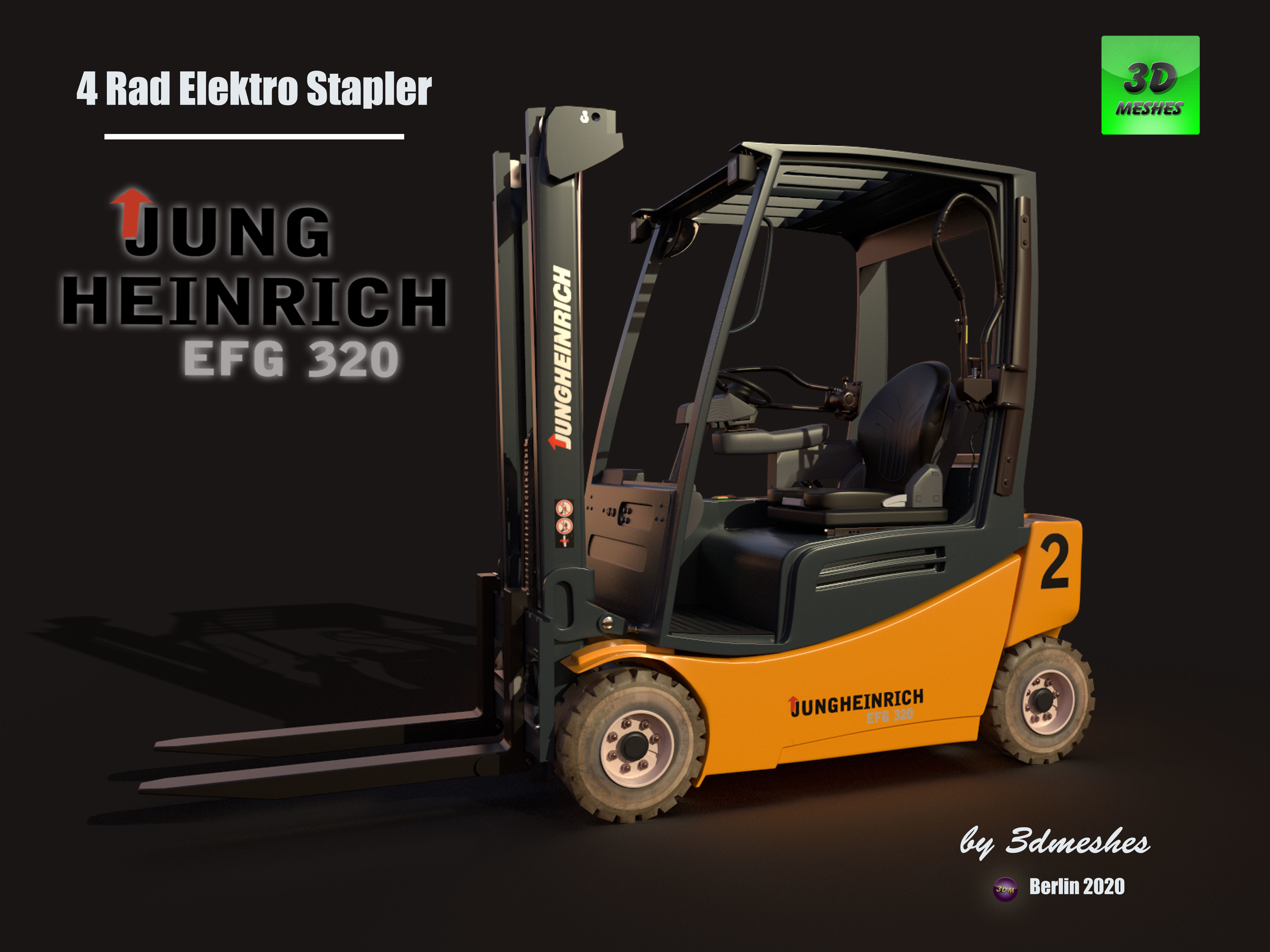 Jungheinrich EFG 320 Electro Forklift by 3D Meshes Berlin 3D model ...