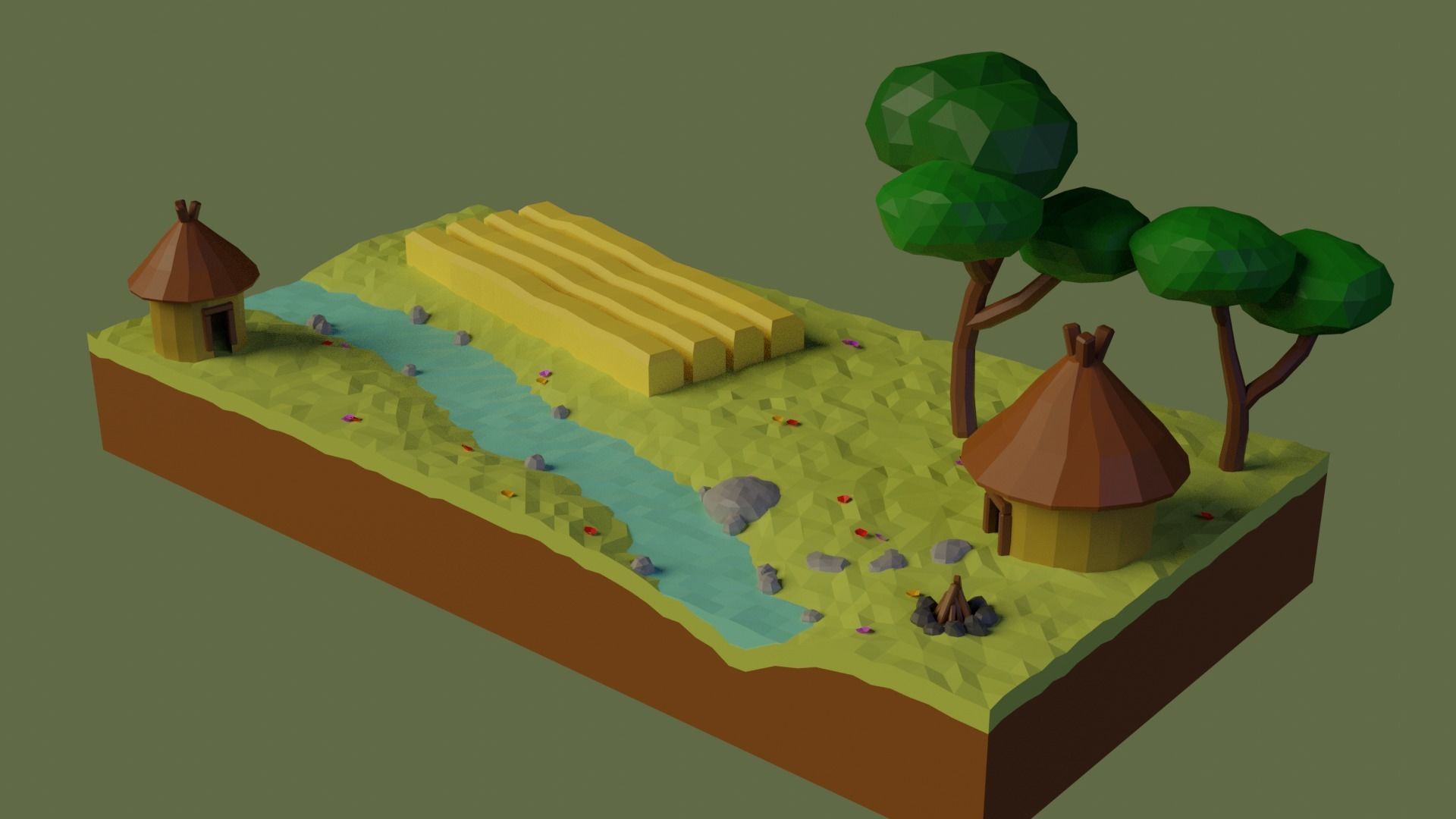 3D asset Primitive Board | CGTrader