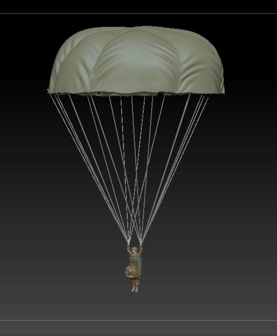 3D model US Army Paratrooper - Low Poly VR / AR / low-poly | CGTrader