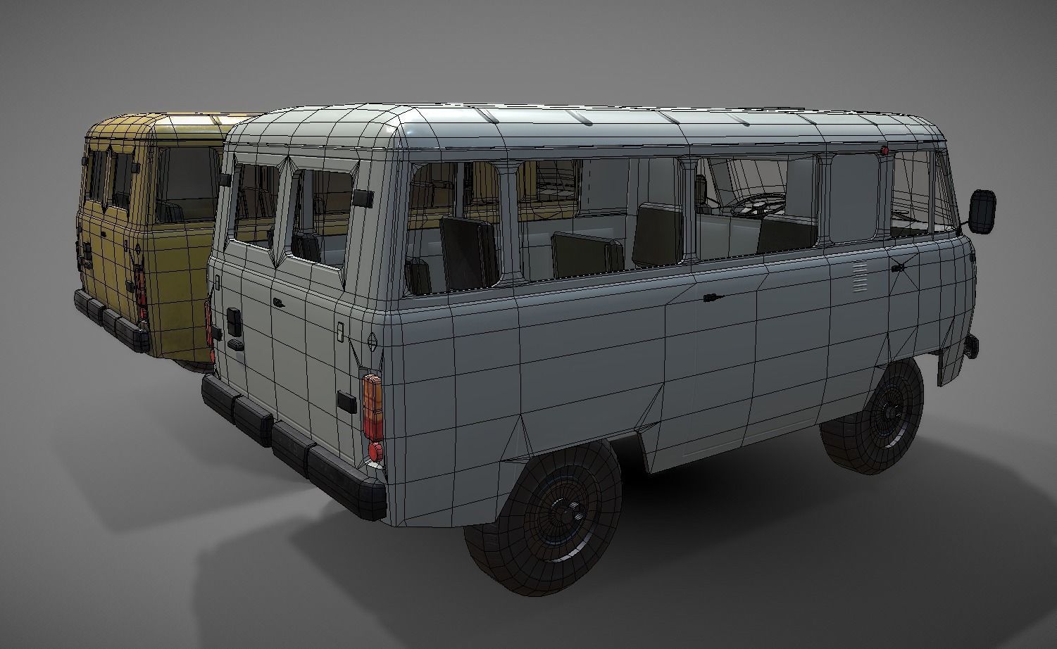 3D model Soviet era van low poly VR / AR / low-poly | CGTrader