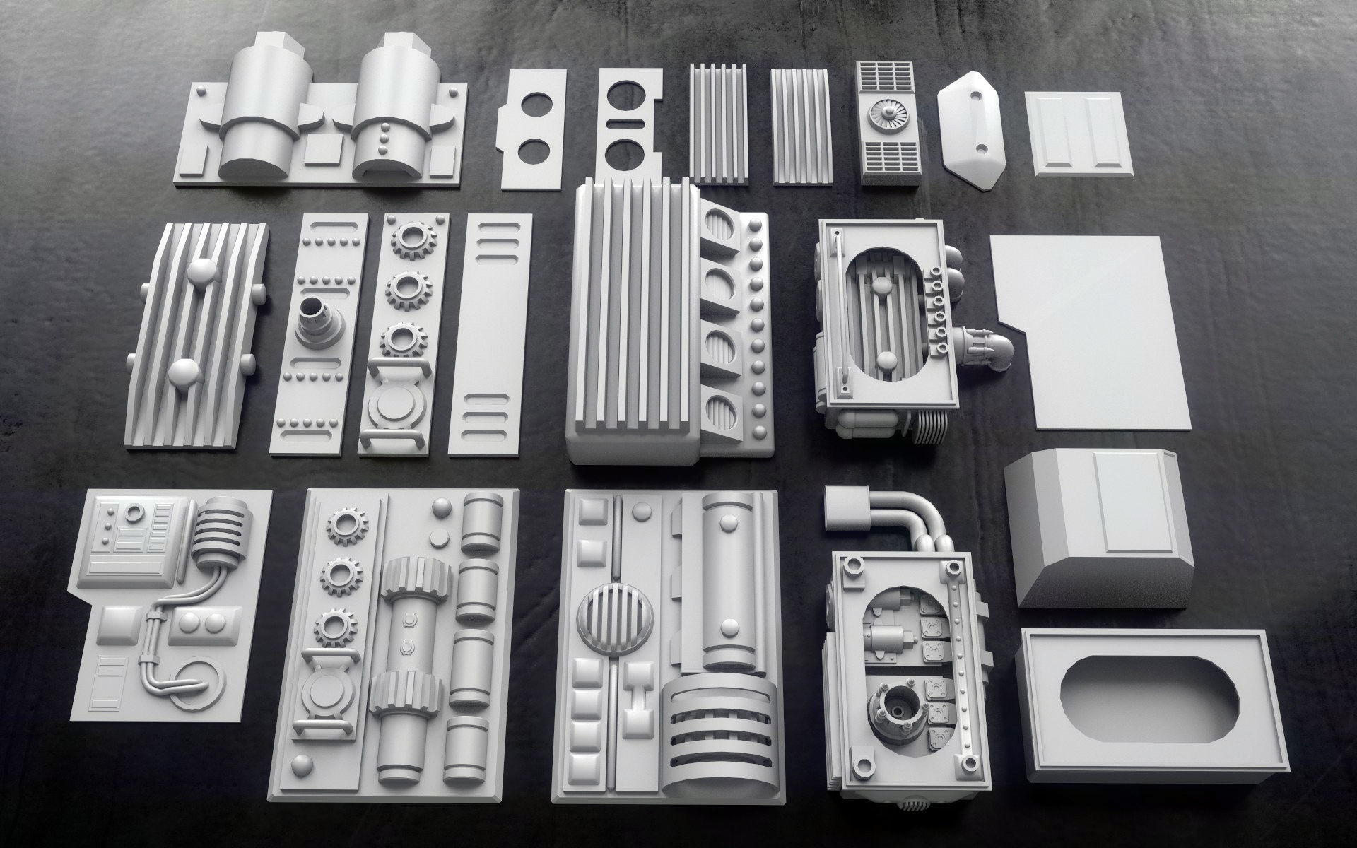 Greeblie Kitbash Set 1 3D model | CGTrader