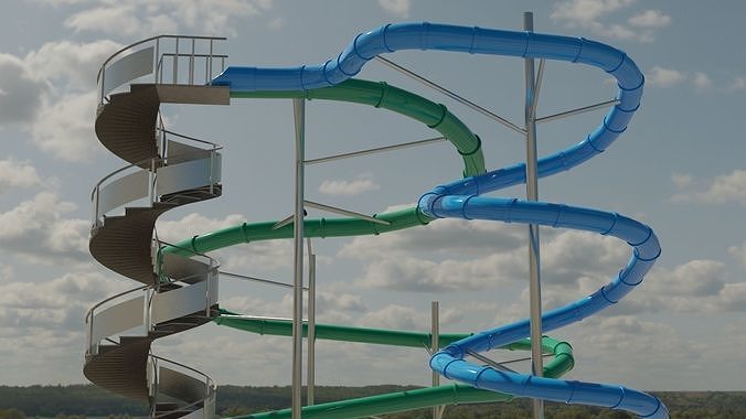 3D model Water Slide 3D model VR / AR / low-poly | CGTrader