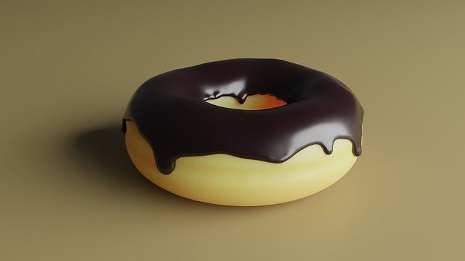 donut chocolate 3D model | CGTrader