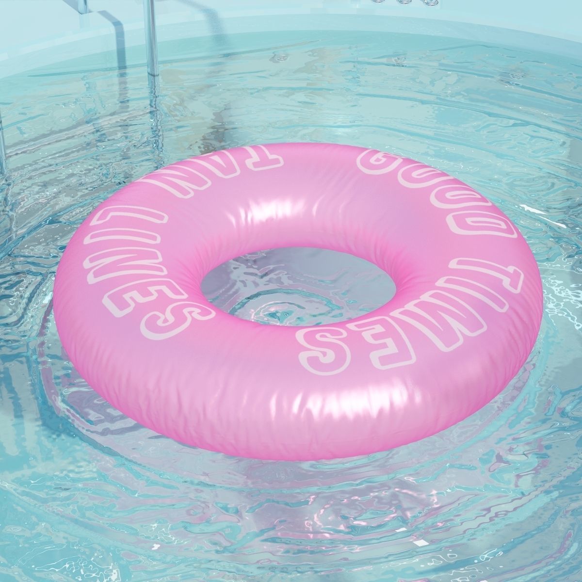 Inflatable circle pink 3D model | CGTrader