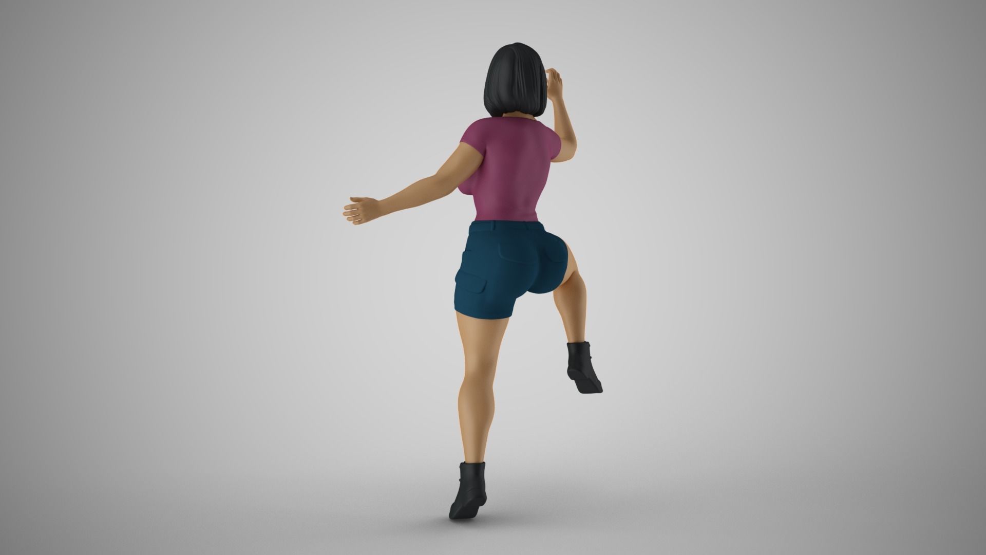 Woman Rock Climbing 3D model 3D printable | CGTrader