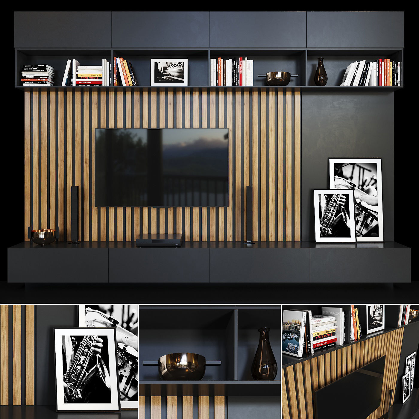 TV stend 2 3D model MAX OBJ 3DS FBX MAT
