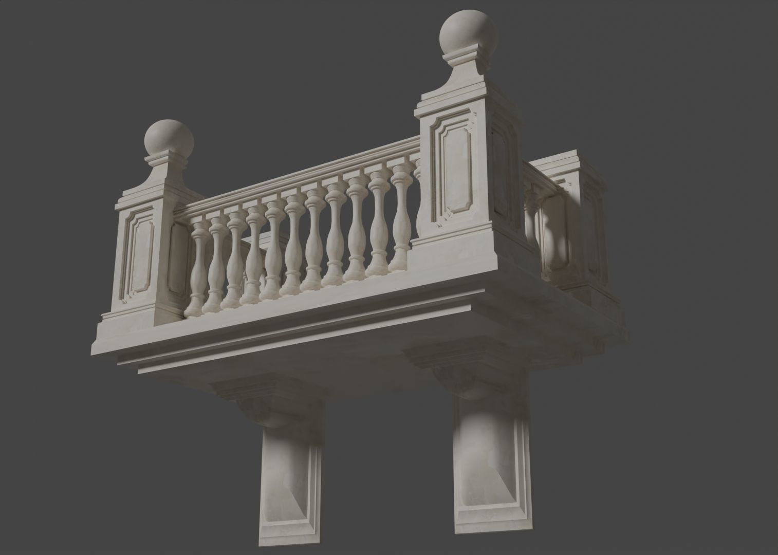 Decorative balcony 3D model | CGTrader