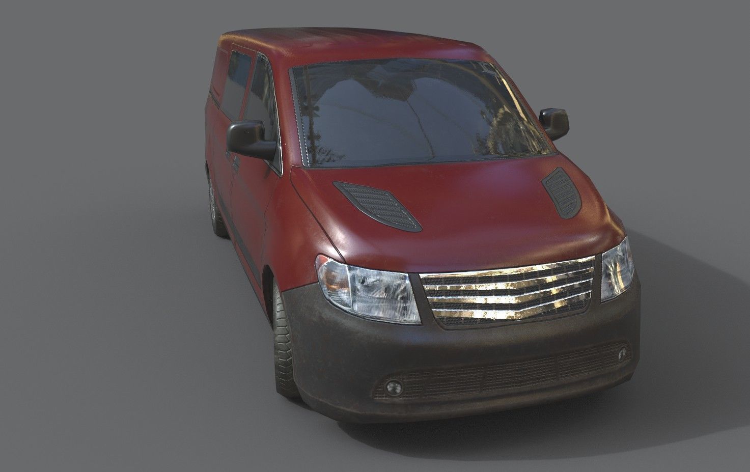 3D model Generic Minivan Brown VR / AR / low-poly | CGTrader