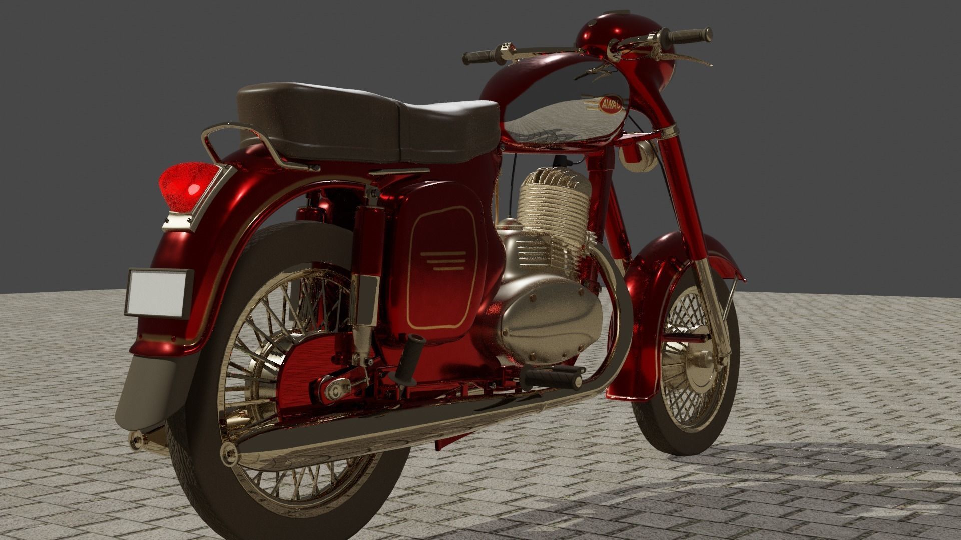 Jawa motor 3D model | CGTrader