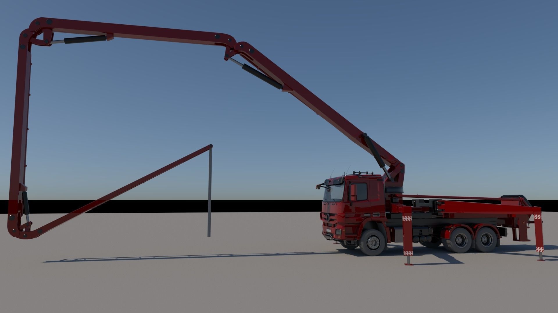Concrete Pump Vehicle 3D model | CGTrader