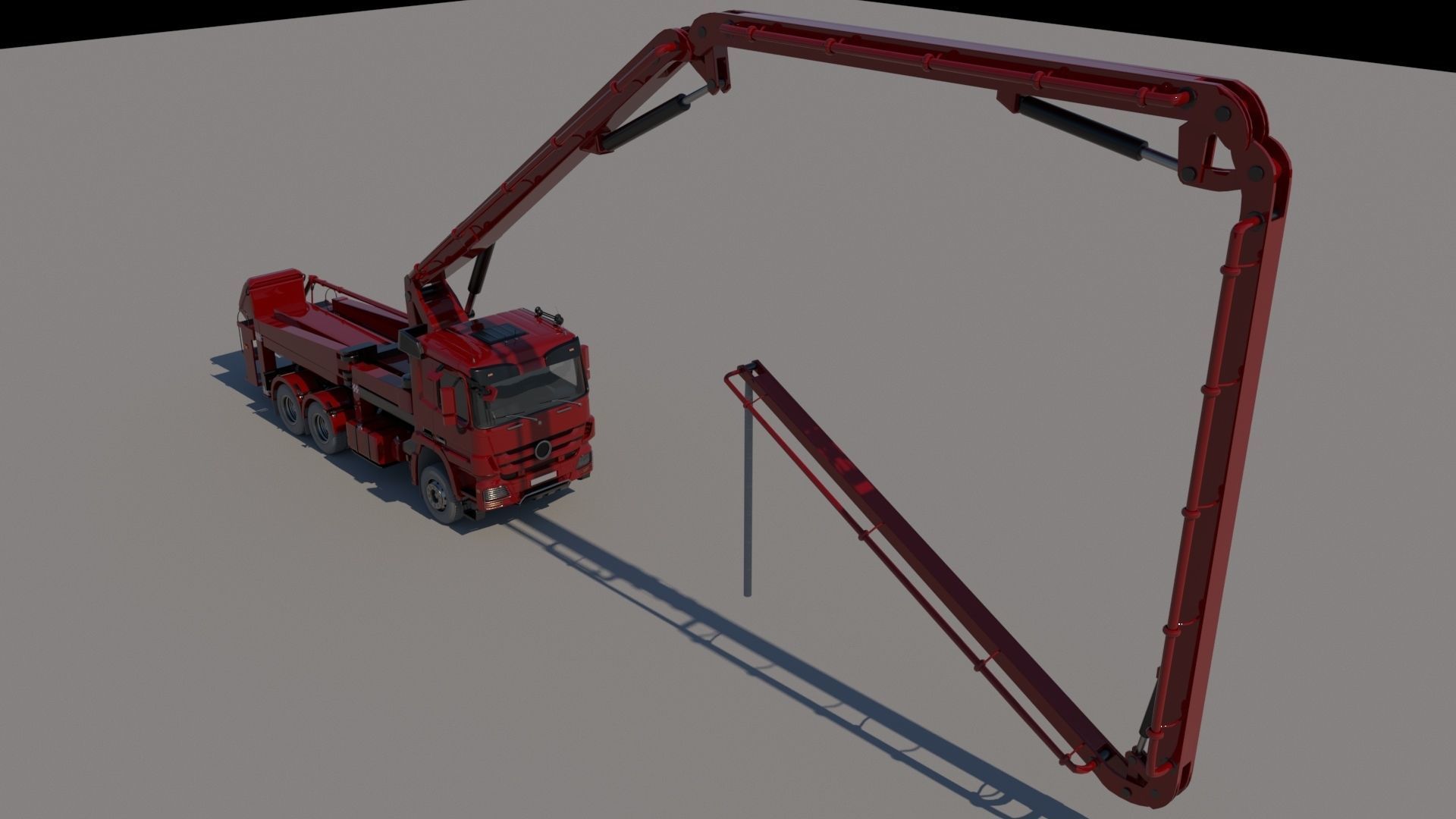 Concrete Pump Vehicle 3D model | CGTrader