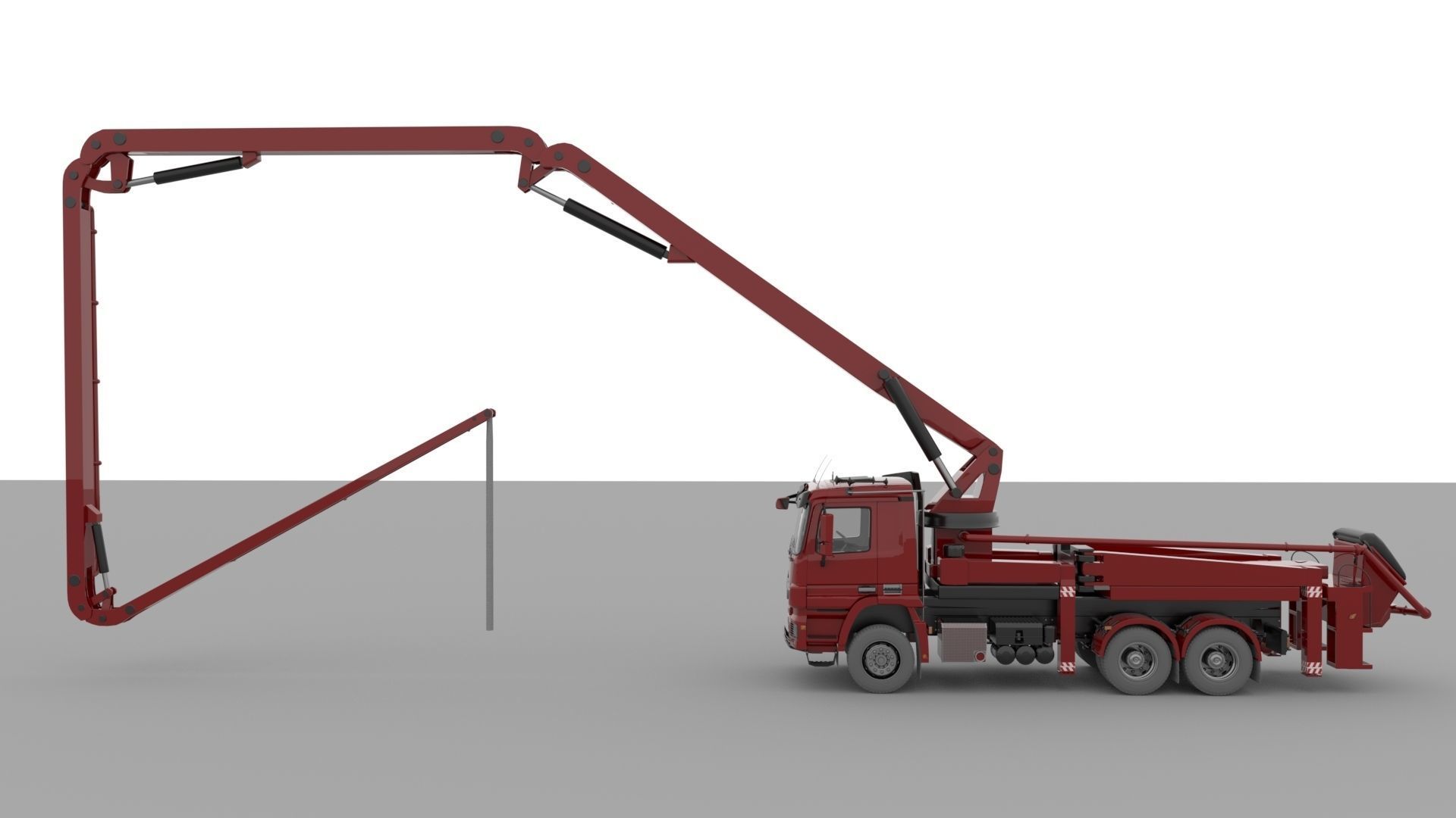 Concrete Pump Vehicle 3D model | CGTrader