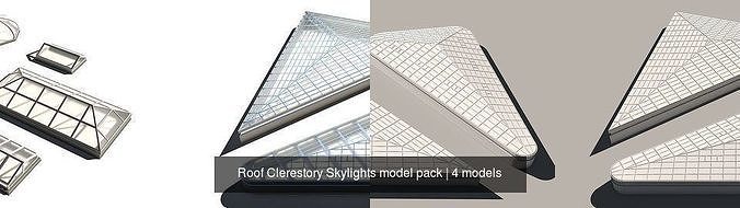 Roof Clerestory Skylights model pack 3D Model Collection | CGTrader