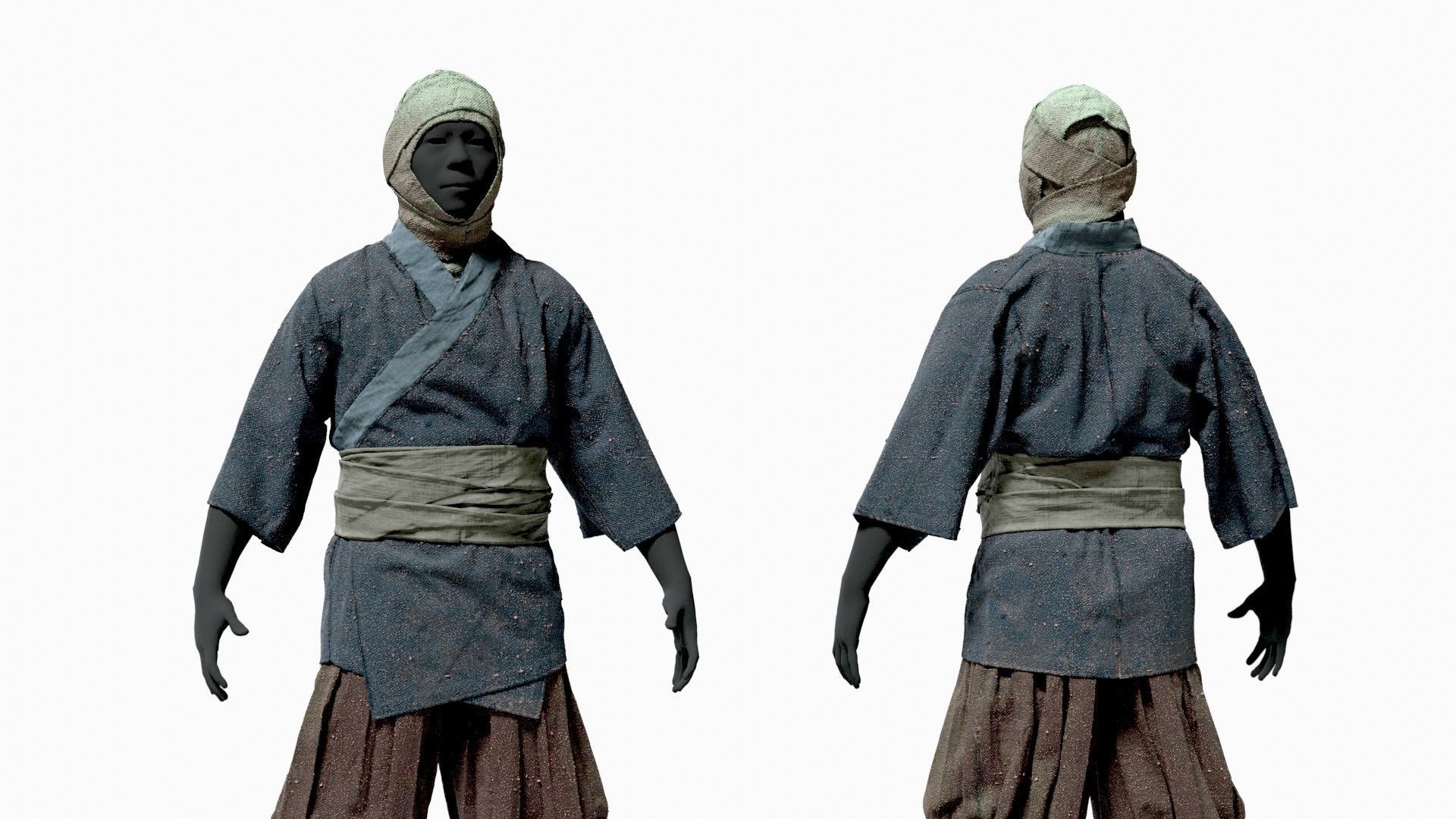 MEDIEVAL Japanese People 3D model | CGTrader