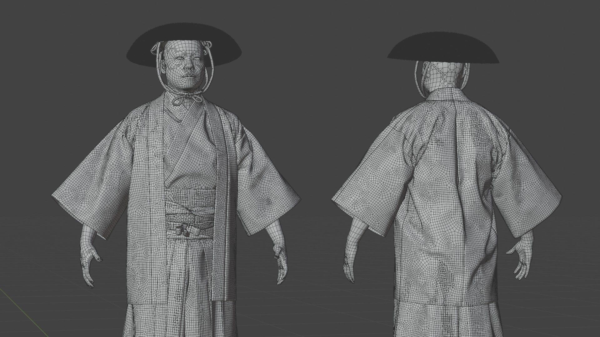 MEDIEVAL Japanese People 3D model | CGTrader