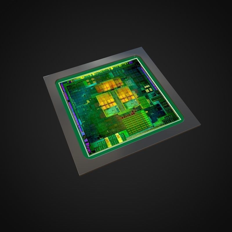 CPU GPU core 3D model | CGTrader