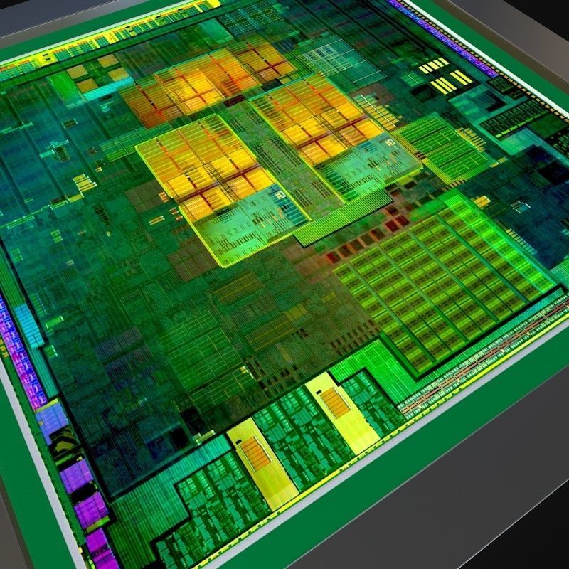 CPU GPU core 3D model | CGTrader