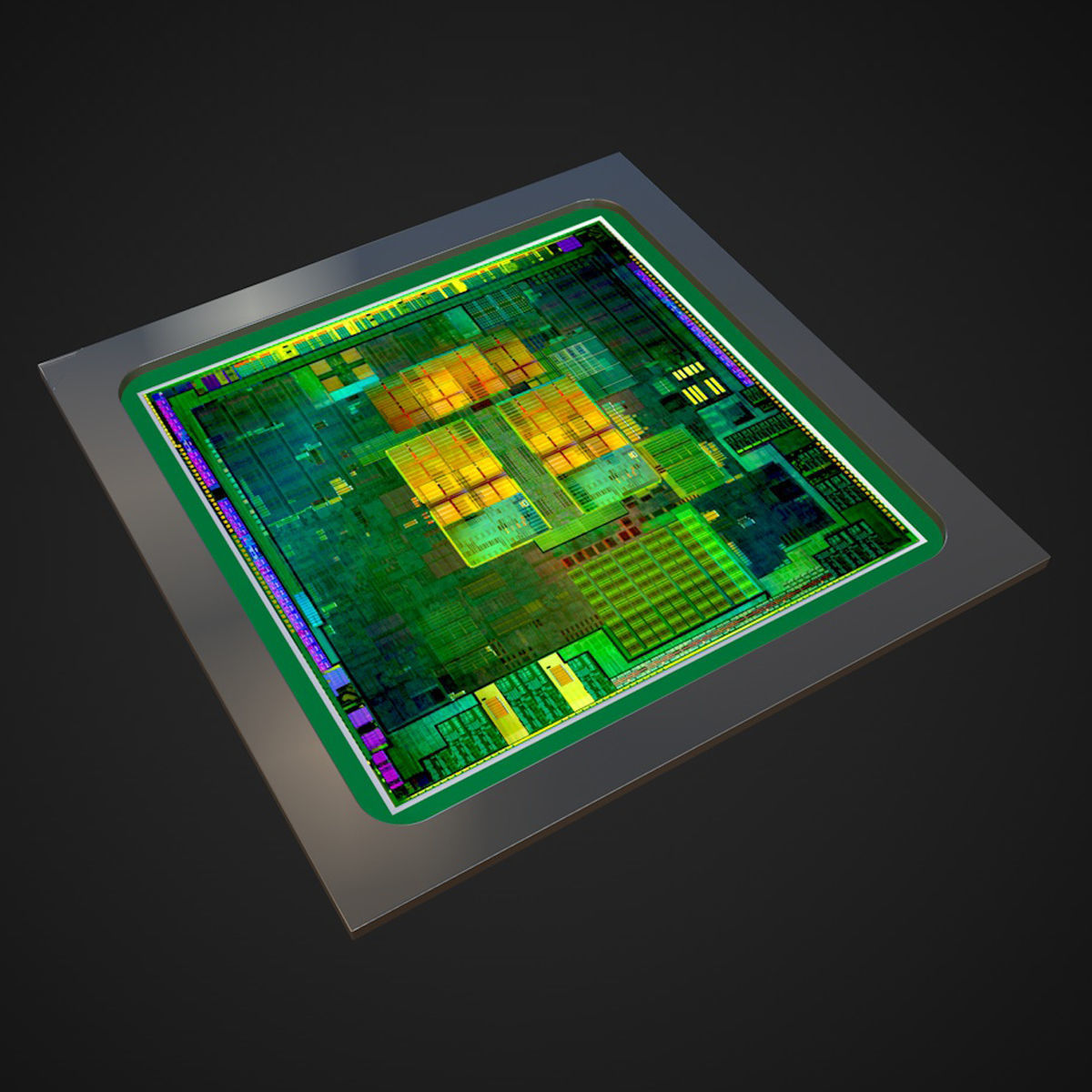 CPU GPU core 3D model | CGTrader